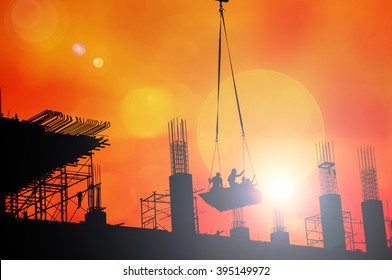 Worker Construction Red Background Stock Photo 395149972 | Shutterstock