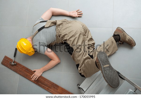 Worker Dressed Work Clothes Lying Unconscious Stock Photo 170055995 ...