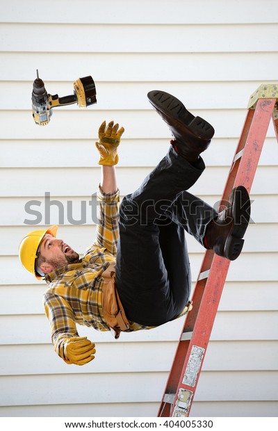 Worker Falling Ladder Stock Photo 404005330 | Shutterstock