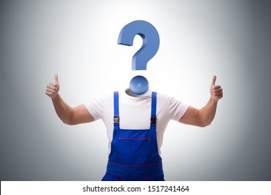 Worker Question Mark Instead Head Stock Photo 1517241464 | Shutterstock