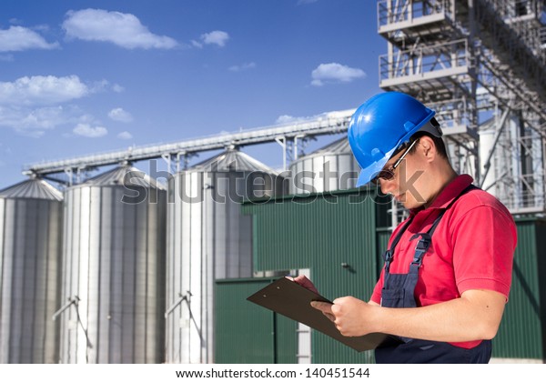 Worker Silo Stock Photo (Edit Now) 140451544