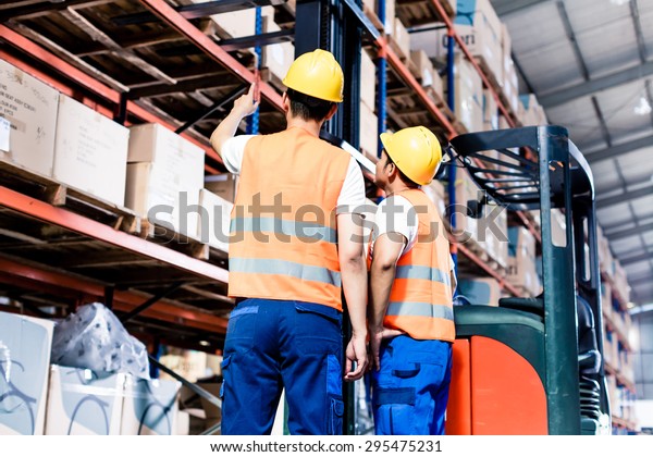 Worker Team Taking Inventory Logistics Warehouse Stock Photo (Edit Now ...