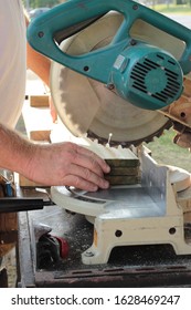 Workers Hands Setting Timber Be Cut Stock Photo 1628469247 | Shutterstock
