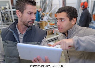 Workers Using Digital Tablet Warehouse Stock Photo 681472834 | Shutterstock
