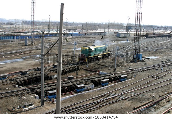 Workflow Rail Yard Formation Freight Trains Stock Photo 1853414734 ...