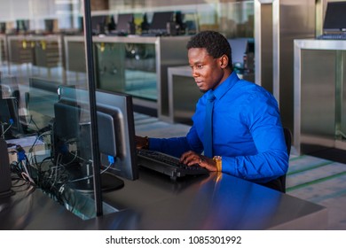 Working On Computer Inside Public Library Stock Photo (Edit Now) 1085301992