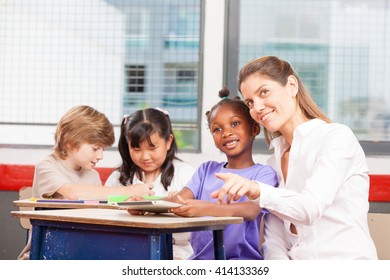 Working Together Elementary School Integration Multi Stock Photo ...