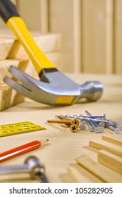 Working Tools On Table Stock Photo 105282905 | Shutterstock
