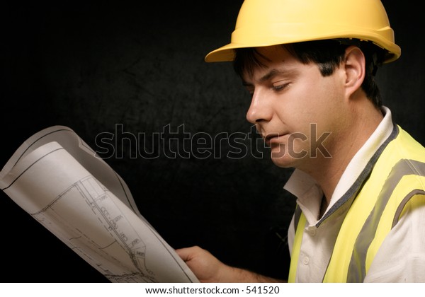 Workman Builder Architectural Plans Stock Photo 541520 | Shutterstock