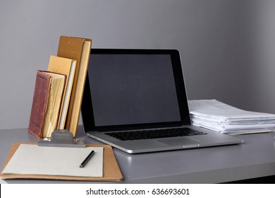 Workspace Computer Documents Office Stock Photo 636693601 | Shutterstock