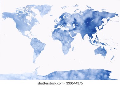 World Map Blur Cloud Spread On ภาพสต็อก 330644375 | Shutterstock