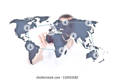 World Map Interaction Stock Photo 110553182 | Shutterstock