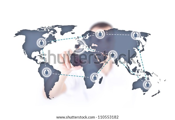 World Map Interaction Stock Photo 110553182 | Shutterstock