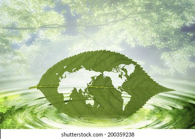 World Map Made Leaf Stock Photo 200359238 | Shutterstock