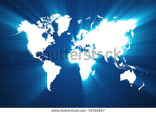 World Map Technologystyle Stock Photo (Edit Now) 56566867