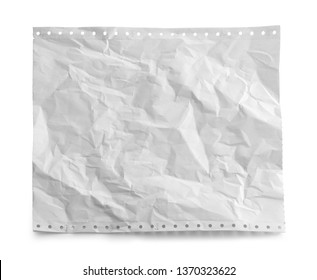 Wrinkled Dot Matrix Computer Printer Paper Stock Photo 1370323622 ...