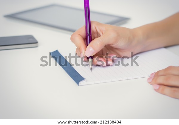Writing Down Notes Paper Notepad Stock Photo (Edit Now) 212138404