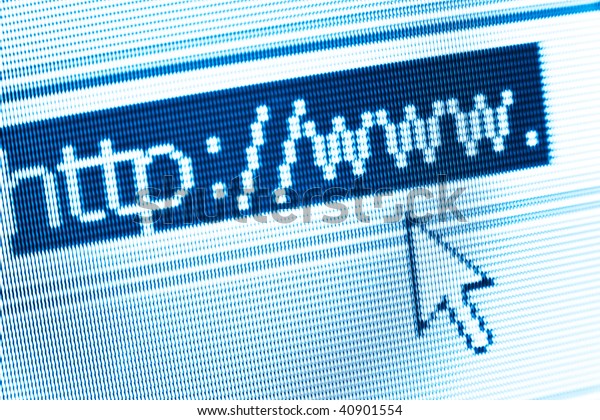 Www Cursor Closeup On Computer Screen Stock Photo (Edit Now) 40901554