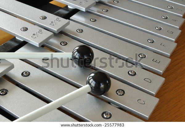 Xylophone Closeup Mallets Stock Photo (Edit Now) 25577983