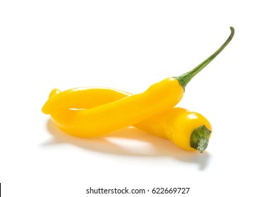 Yellow Chilli Pepper Isolated On White Stock Photo 622669727 | Shutterstock