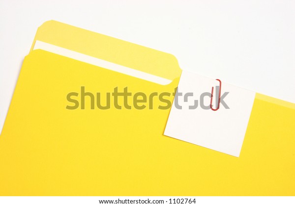 Yellow Folder On White Background Empty Stock Photo 1102764 | Shutterstock