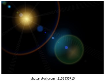 Yellow Light Source Reflection Rings Bokeh Stock Photo 2152335715 ...