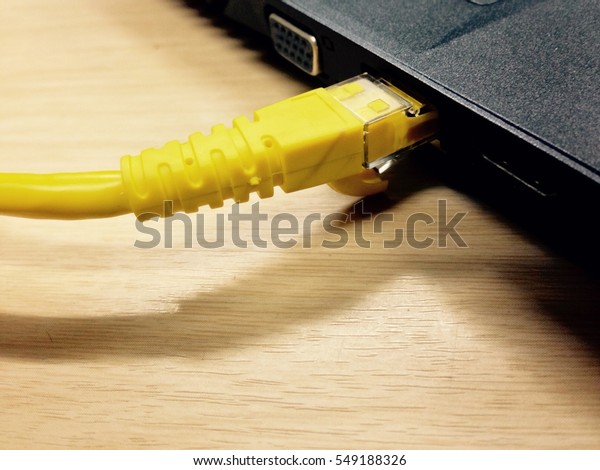 Yellow Network Cableyellow Ethernet Cable Lan Stock Photo (Edit Now ...