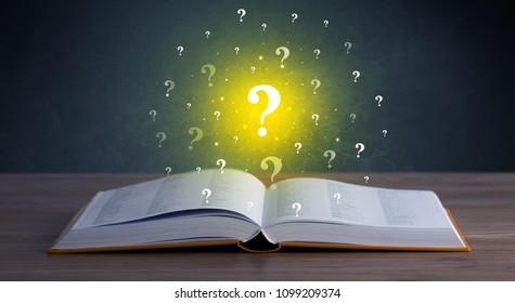 Yellow Question Marks Hovering Over Open Stock Photo (Edit Now) 1079870597