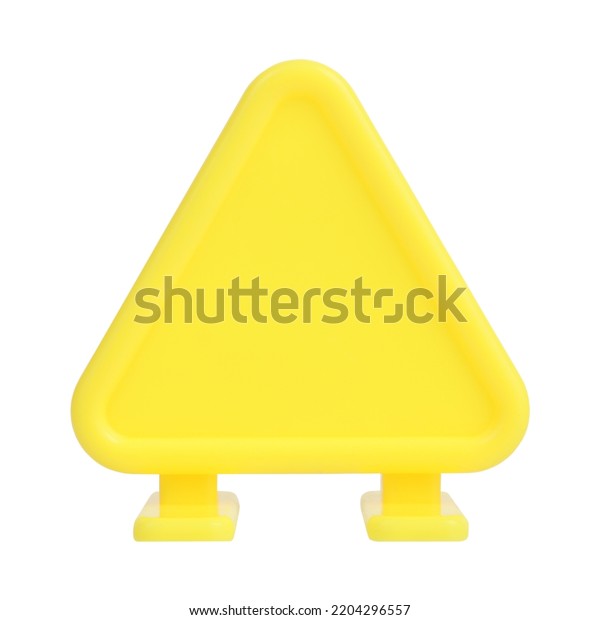 Yellow Triangular Sign Billboard Empty Panel Stock Photo 2204296557 ...