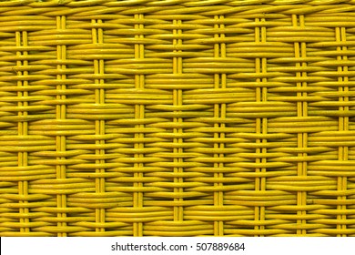 Yellow Wicker Pattern Close Texture Yellow Stock Photo 507889684 ...