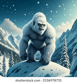 Yeti Fantasy Realistic Ape Like Mountain AI-generated image 2554210703 ...