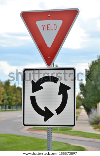 Yield Circle Sign Stock Photo 155573897 | Shutterstock