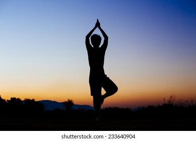 Yoga Posture Tree Position Stock Photo 233640904 | Shutterstock