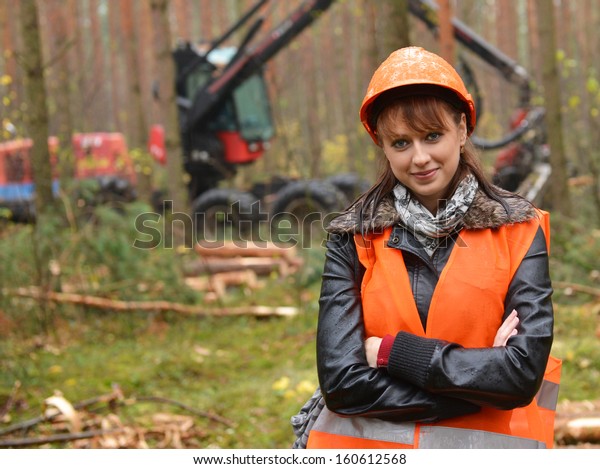 Young Beautiful Forestry Engineer Work Stock Photo 160612568 | Shutterstock