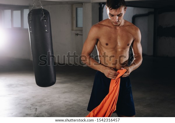 Young Boxer Prepare Training While Change Stock Photo 1542316457 ...