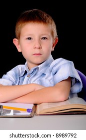 Young Boy Hard Work Studying His Stock Photo 8882908 | Shutterstock