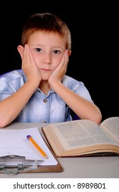 Young Boy Hard Work Studying His Stock Photo 8882908 | Shutterstock
