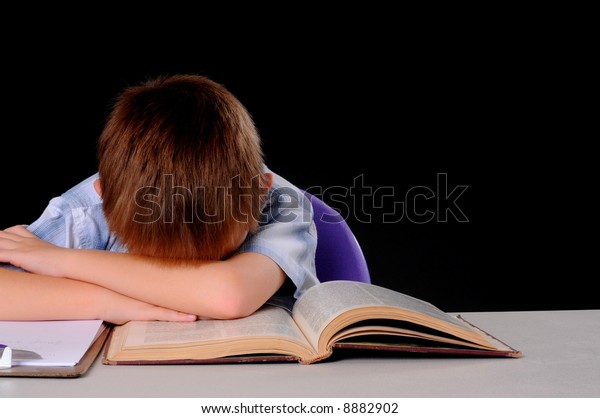 Young Boy Hard Work Studying His Stock Photo 8882902 | Shutterstock