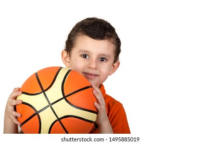 Young Boy Smiling While Playing Basketball Stock Photo 1495885019 ...