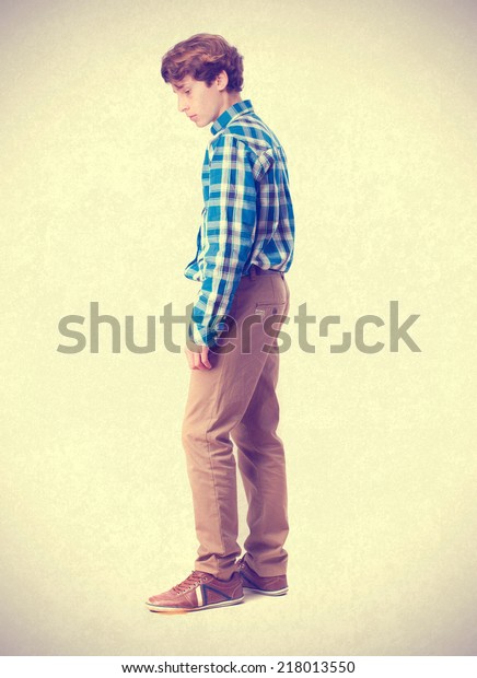 Young Boy Wait Gesture Stock Photo 218013550 | Shutterstock