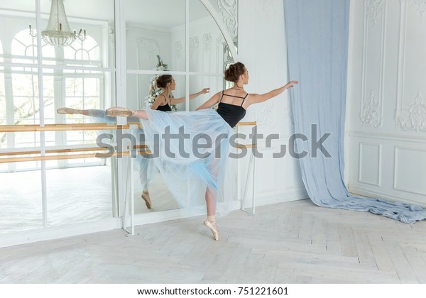 Young Classical Ballet Dancer Side View Stock Photo 751221601 ...