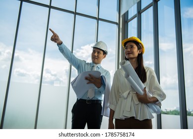 Young Construction Project Engineer Working Female Stock Photo ...