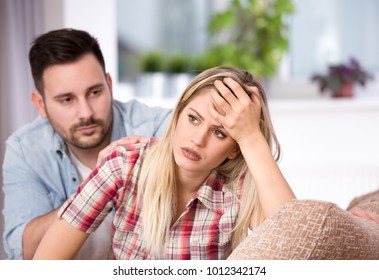 Young Couple Having Problems Relationship Boyfriend Stock Photo ...