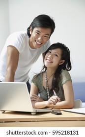 Young Couple Working Computer Stock Photo 595218131 | Shutterstock