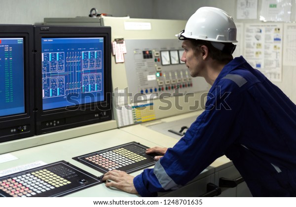 Young Engineer Cargo Control Room Oil Stock Photo 1248701635 | Shutterstock
