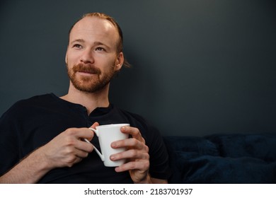 Young Ginger Man Beard Drinking Coffee Stock Photo 2183701937 ...