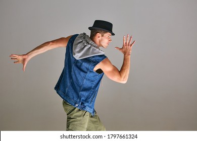 Young Guy Breakdancer Hat Dancing Expressive Stock Photo 1797661324 ...