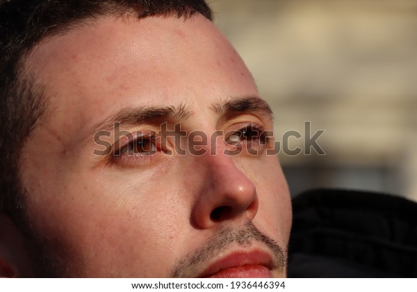 Young Guy Looking Right Side Stock Photo 1936446394 | Shutterstock