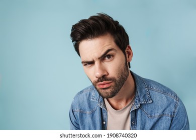 Young Handsome Brooding Guy Thinking Looking Stock Photo 1908740320 ...