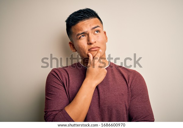 Young Handsome Latin Man Wearing Casual Stock Photo (Edit Now) 1686600970 Young Handsome Latin Man Wearing Casual Stock Photo (Edit Now) 1686600970